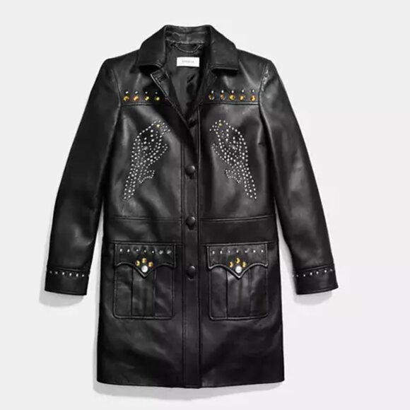 Coach | Jackets & Coats | Coach Western Rivets Coat Size Us 2 | Poshmark